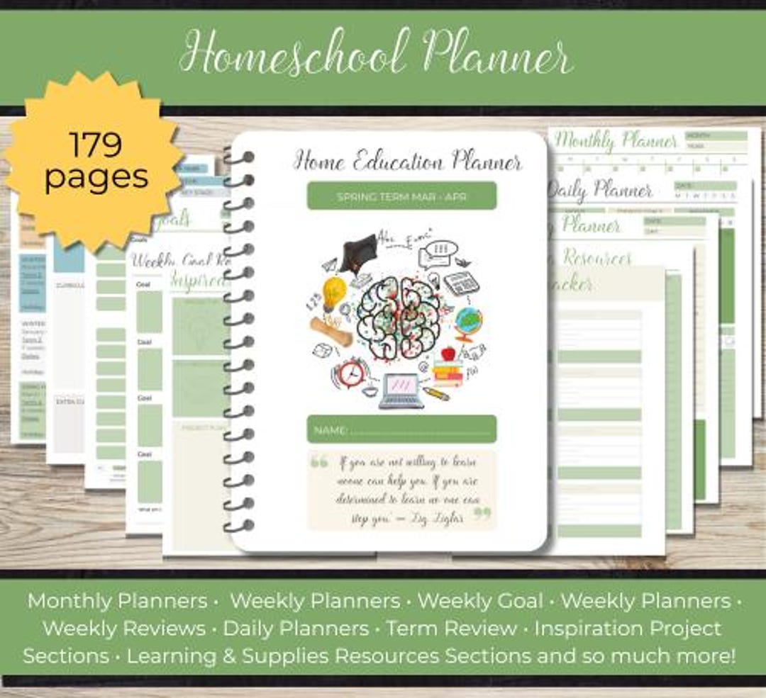 Homeschool Planner, Home-ed Planner, Student Homeschool Planner ...