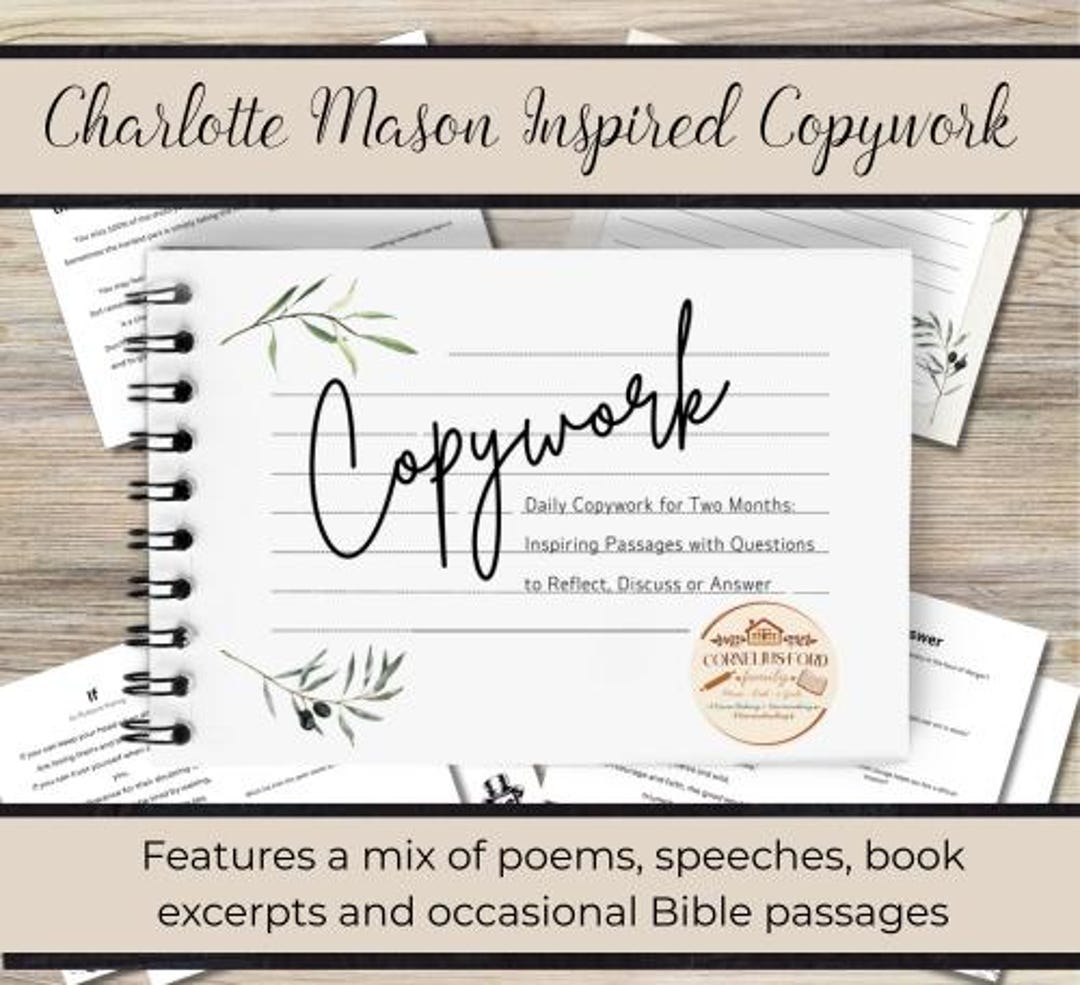 Print Copywork, Print Handwriting Practice, Charlotte Mason, Homeschool ...