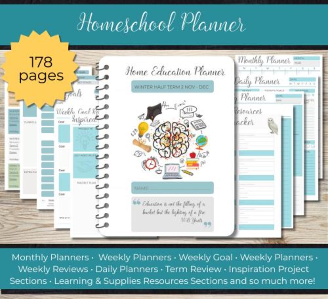 Homeschool Planner, Home-ed Planner, Student Homeschool Planner ...