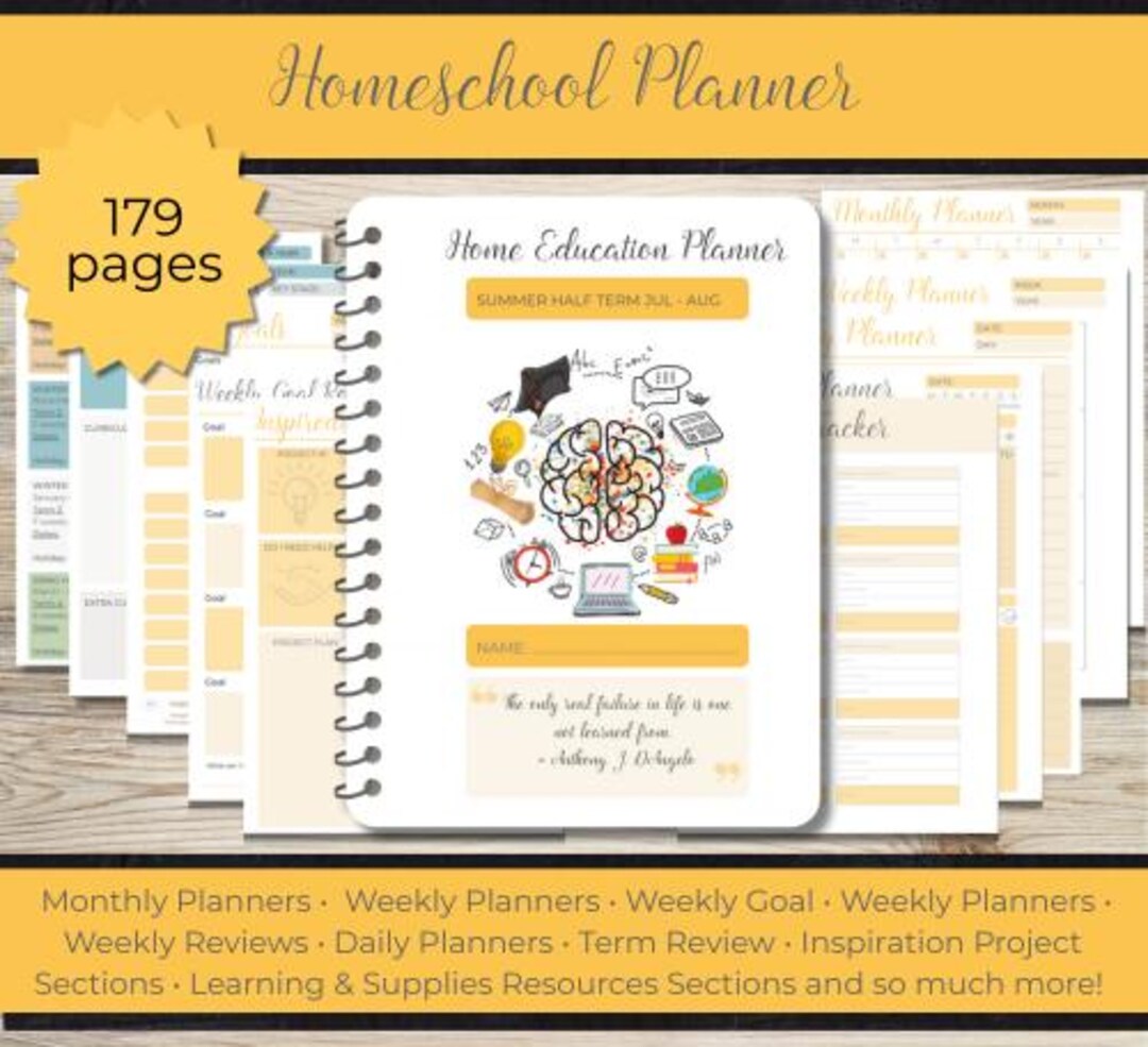 Homeschool Planner, Home-ed Planner, Student Homeschool Planner ...