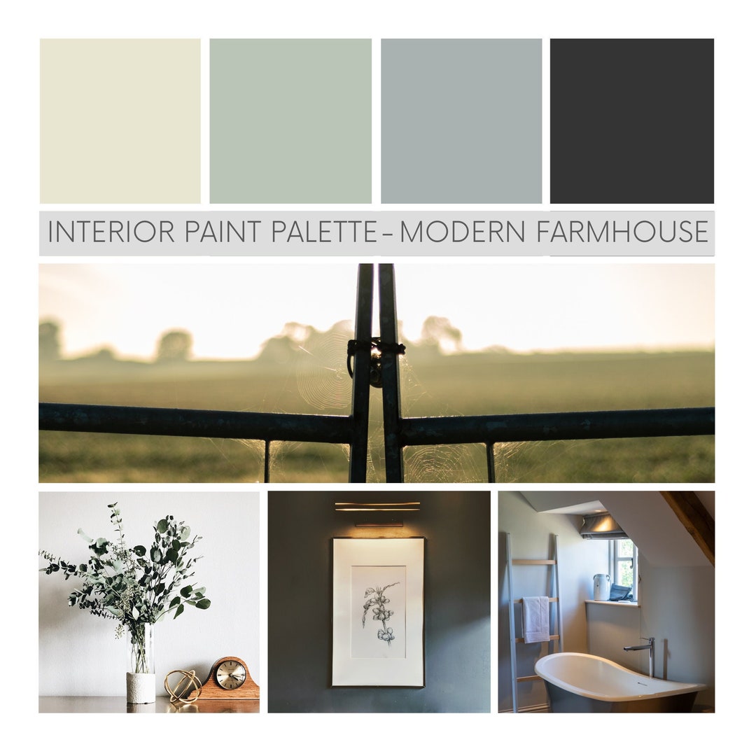 Interior Paint Palette | Modern Farmhouse | Farmhouse Color Scheme ...