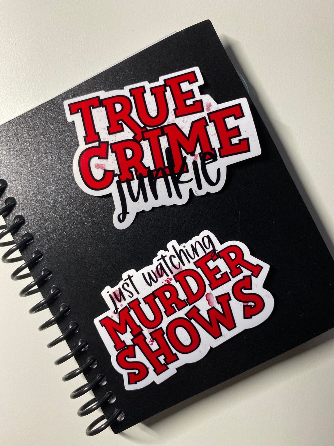 True Crime Sticker Pack, True Crime Junkie, Just Watching Murder Shows ...