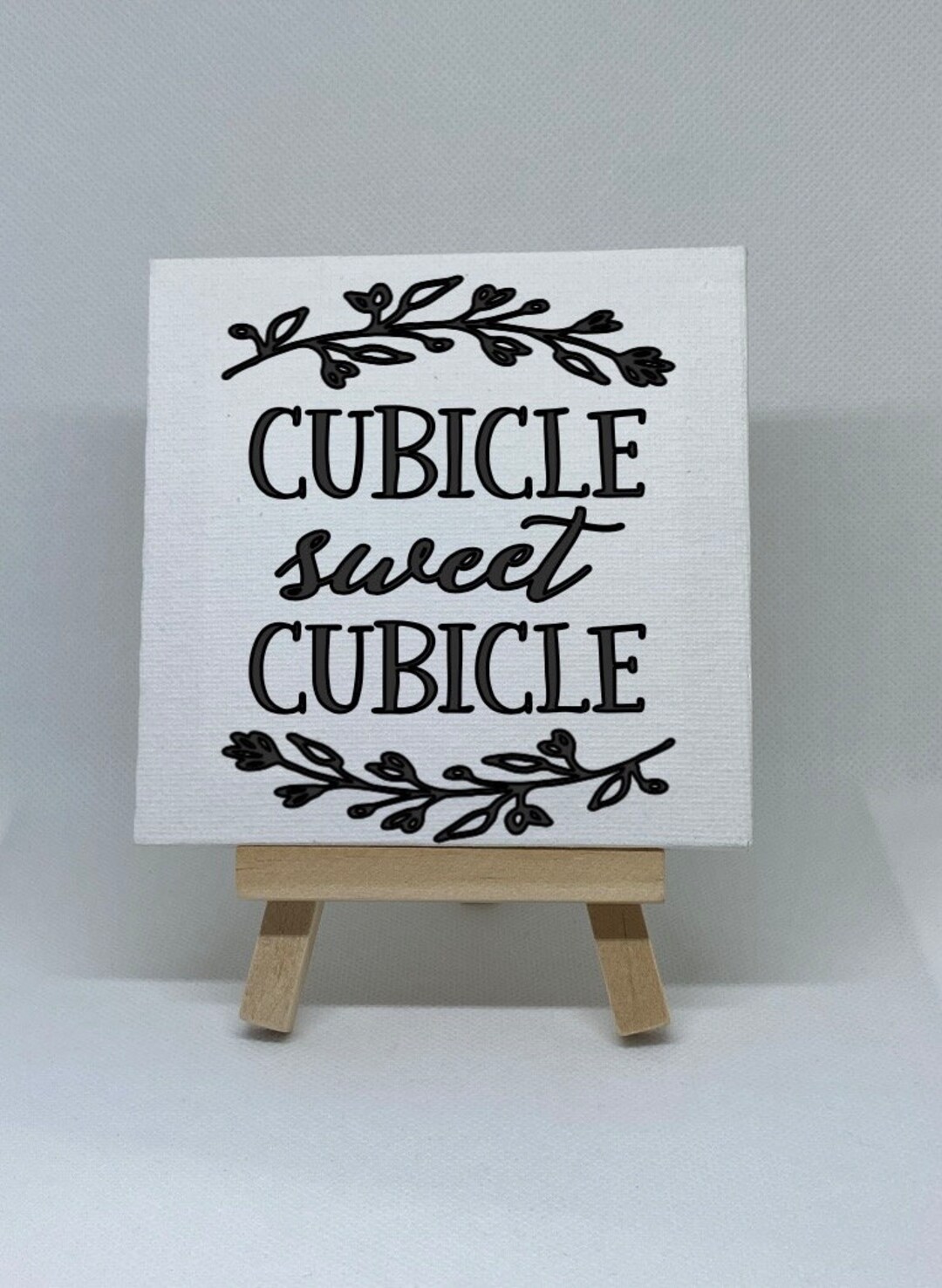 Canvas Mini Sign Cubicle Sweet Cubicle Funny Office Sign, Work Sign ...