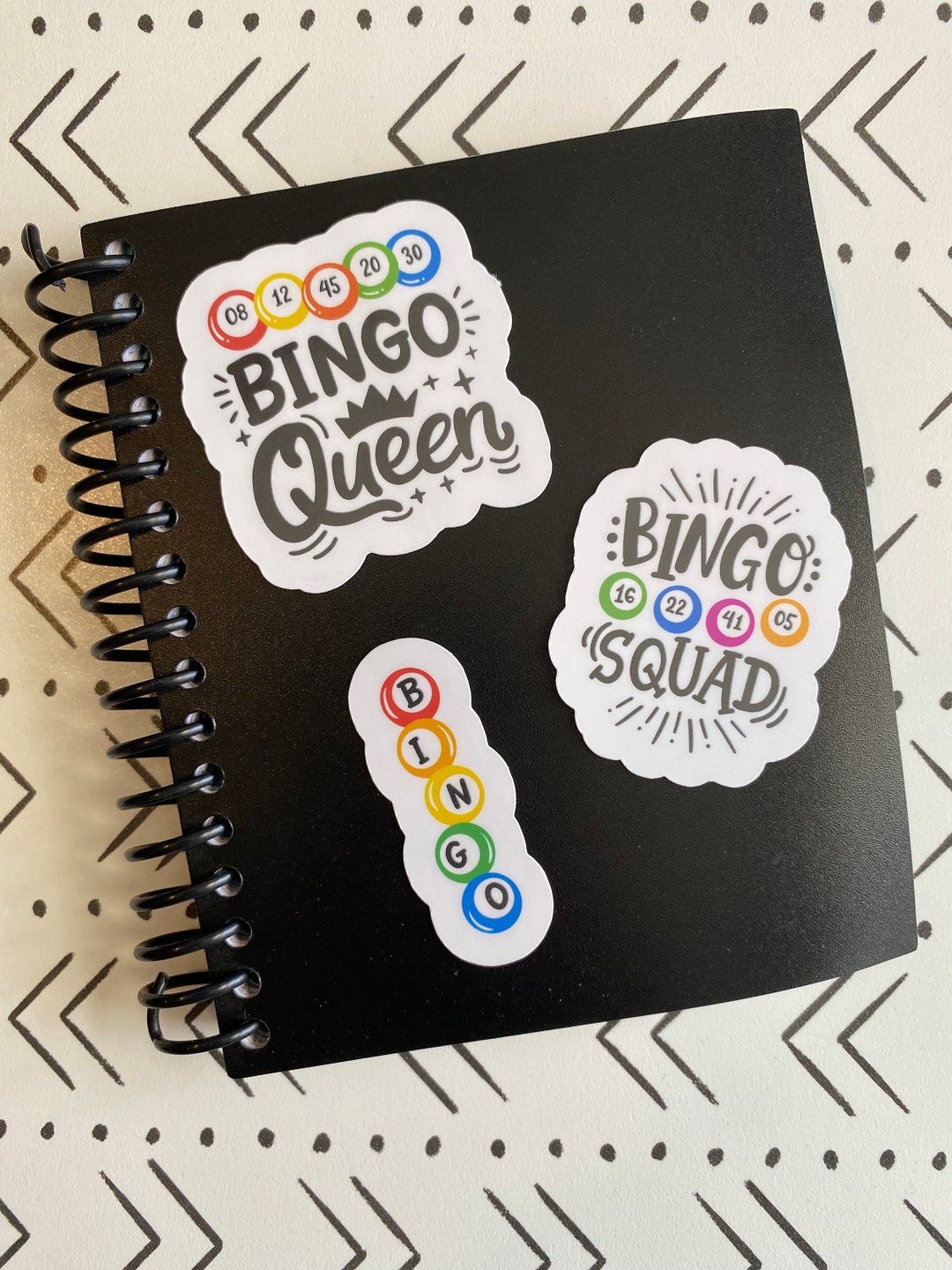 BINGO Sticker Pack, Notebook, Journal, Kindle Case, Water Bottle ...