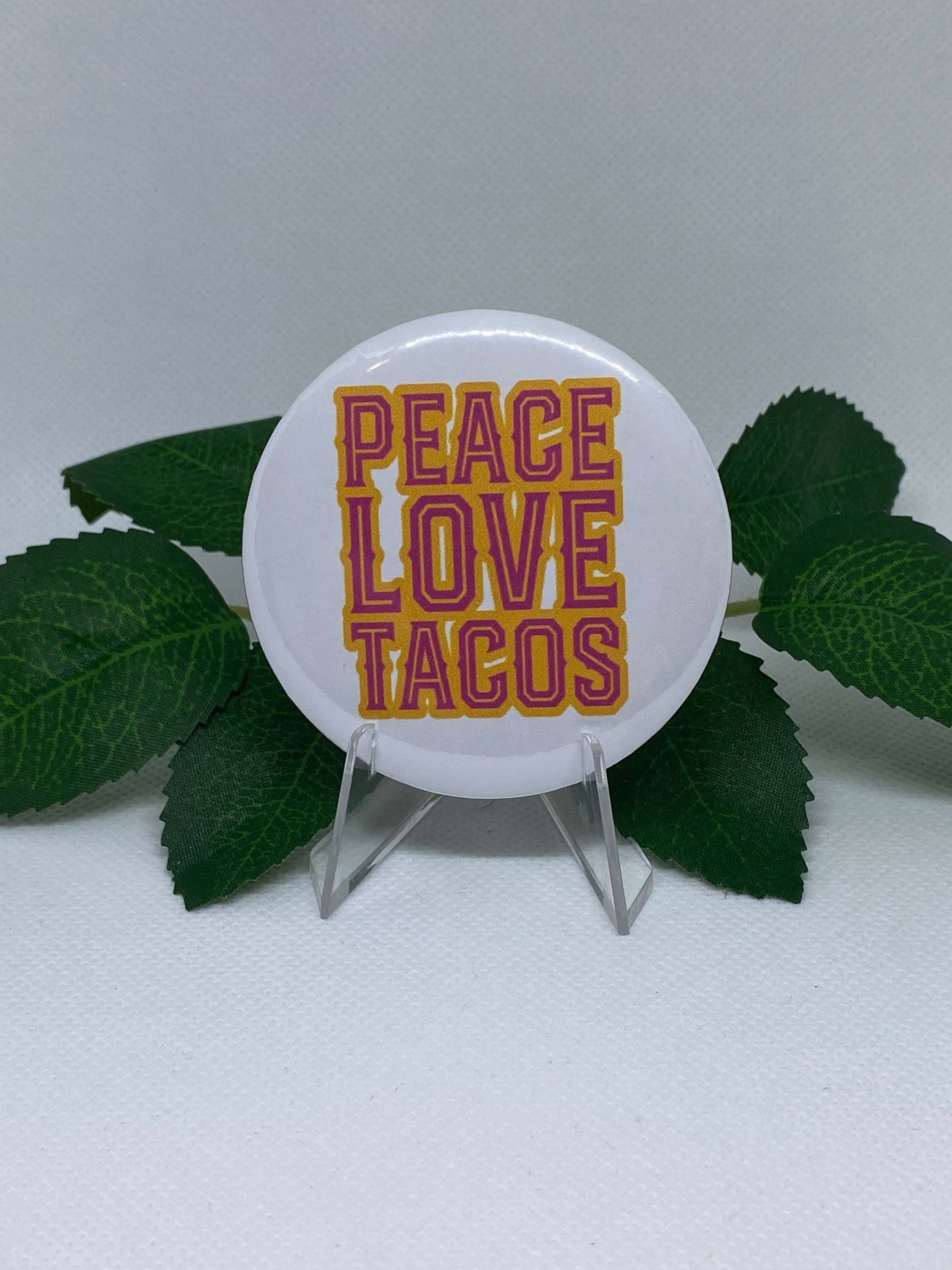 Taco Pin Back Button Badges, Purse Button, Backpack Button, Hat Button ...