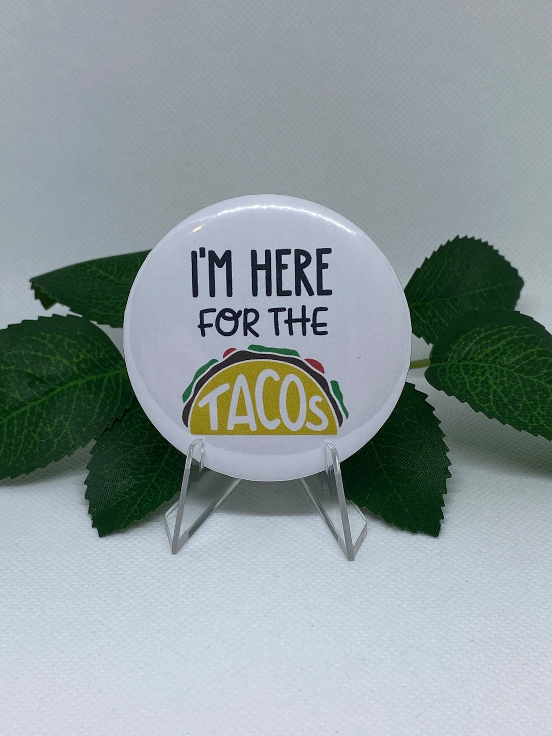 Taco Pin Back Button Badges, Purse Button, Backpack Button, Hat Button ...
