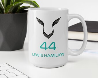 Lewis Hamilton Formula 1 Coffee Mug Formula One Coffee Mug Black F1 ...