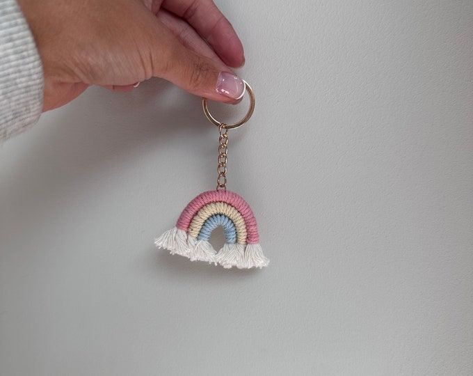Rainbow Keyring Colourful Keyring Gold Keyring House Keyring Fun ...