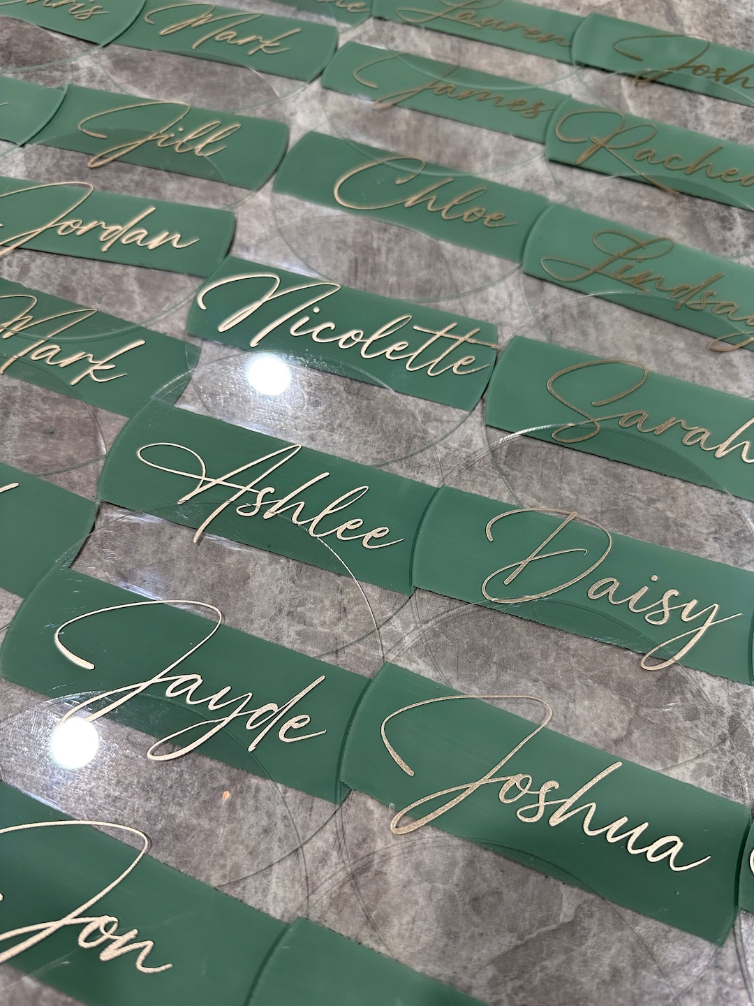 Wedding Table Place Names, Table Decor, Name Tags,personalised Acrylic ...