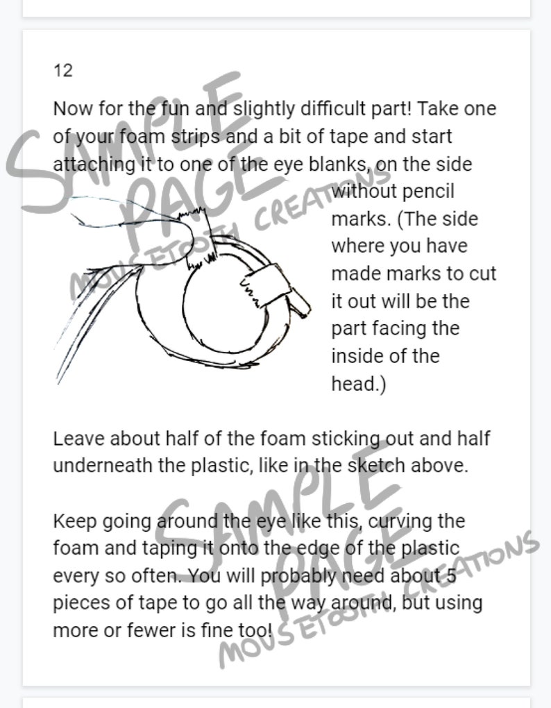 Diy Fursuit Eyes Tutorial Pdf Download Etsy