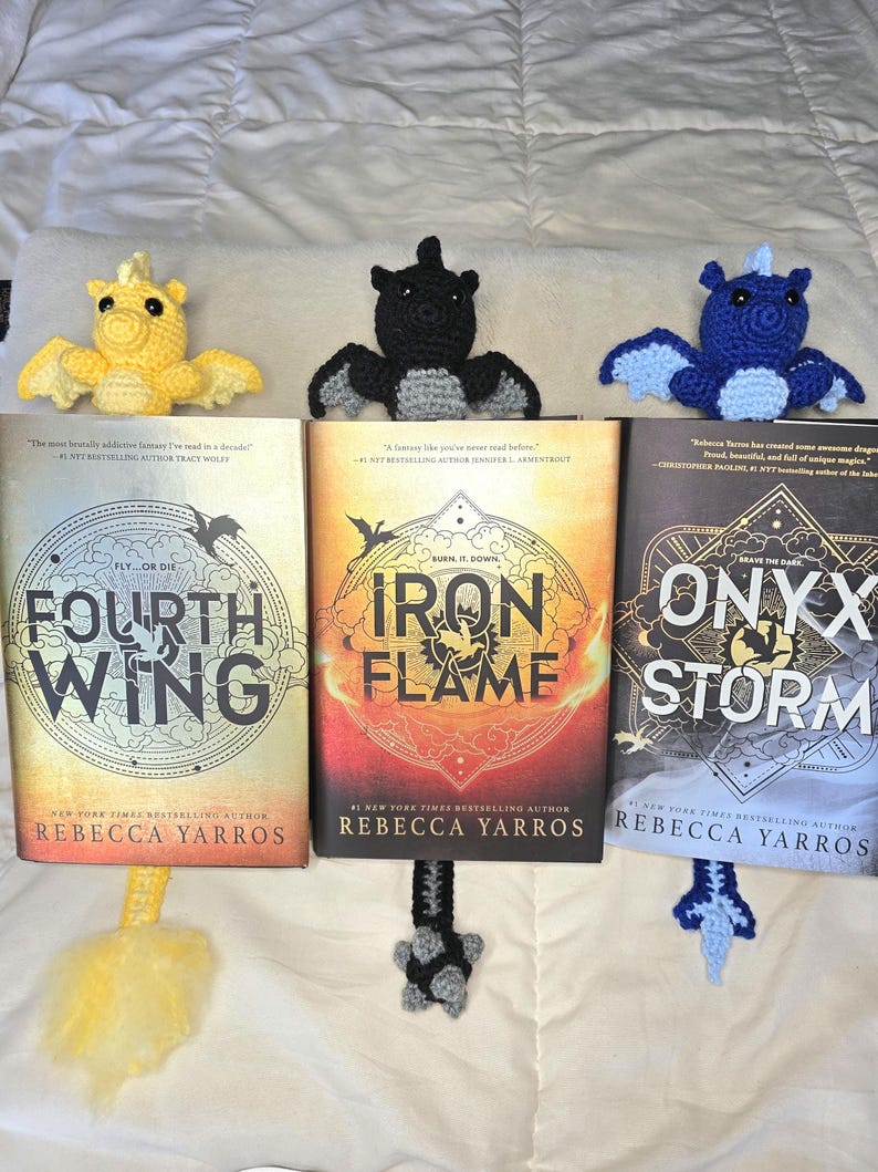 Fourth Wing Inspired Crochet Bookmark - Etsy