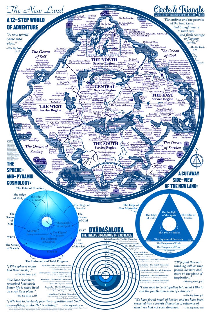 The New Land Poster Map: A 12-step World of Adventure, From the Big ...