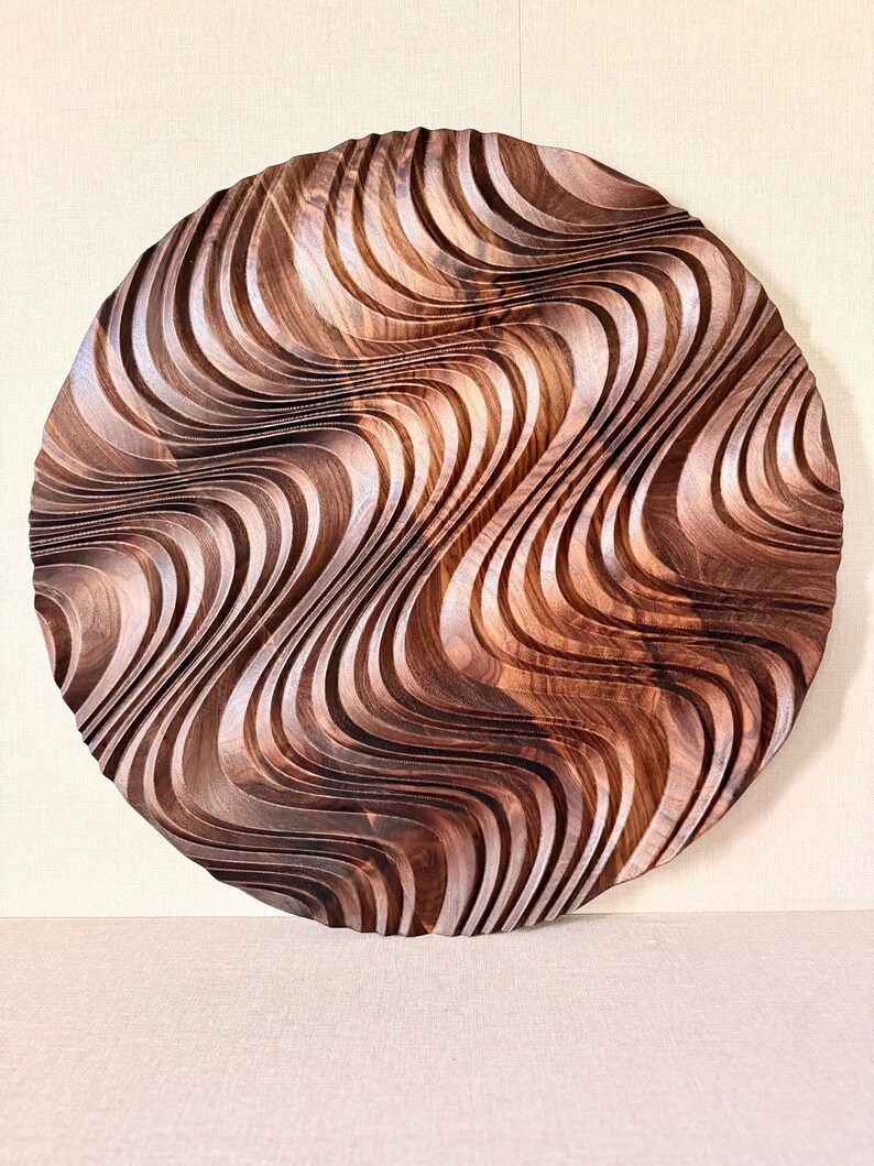 Parametric Wave Wall Art SVG DXF | Waves Modern Wood Panel | CNC File ...