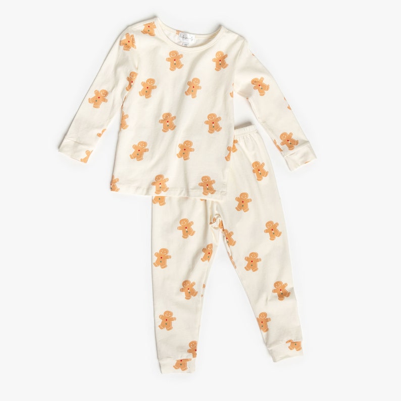 Gingerbread Cookie Two-piece Kids Pajama Set - Etsy