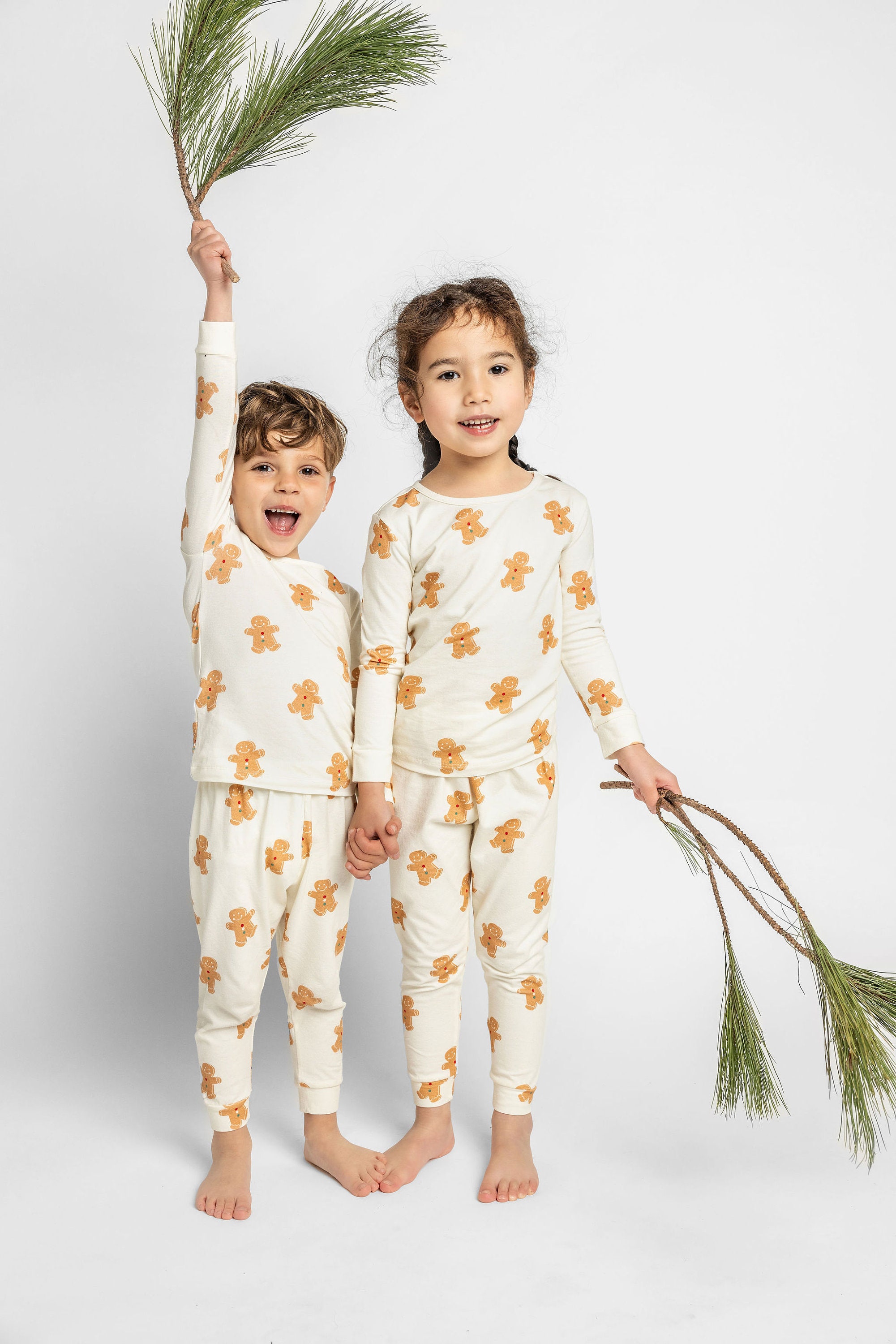 Gingerbread Cookie Two-piece Kids Pajama Set - Etsy