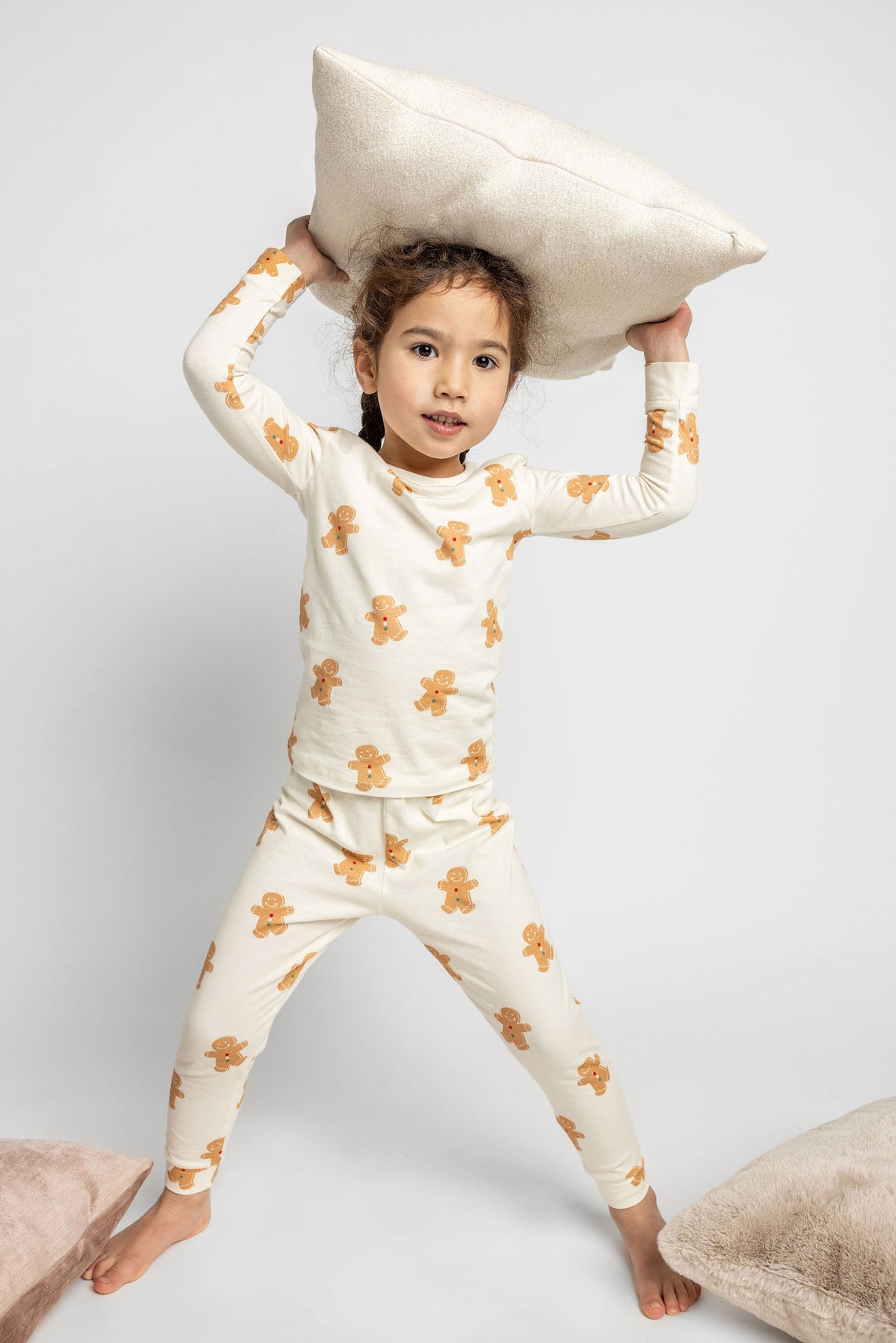 Gingerbread Cookie Two-piece Kids Pajama Set - Etsy