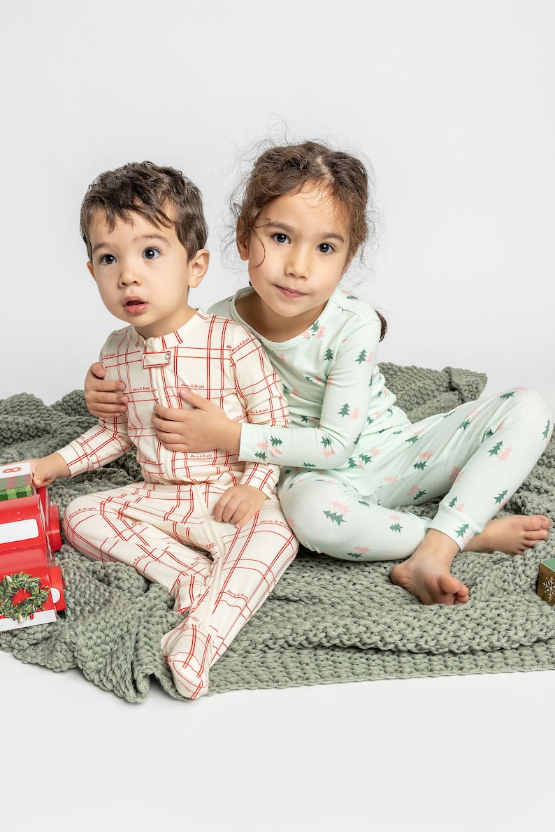 Festive Trees Two-piece Pajama Set for Kids - Etsy