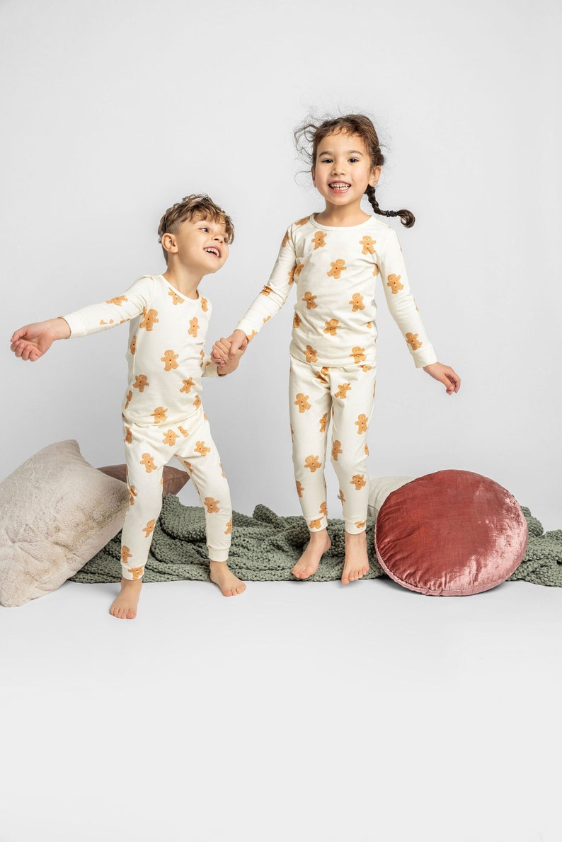 Gingerbread Cookie Two-piece Kids Pajama Set - Etsy