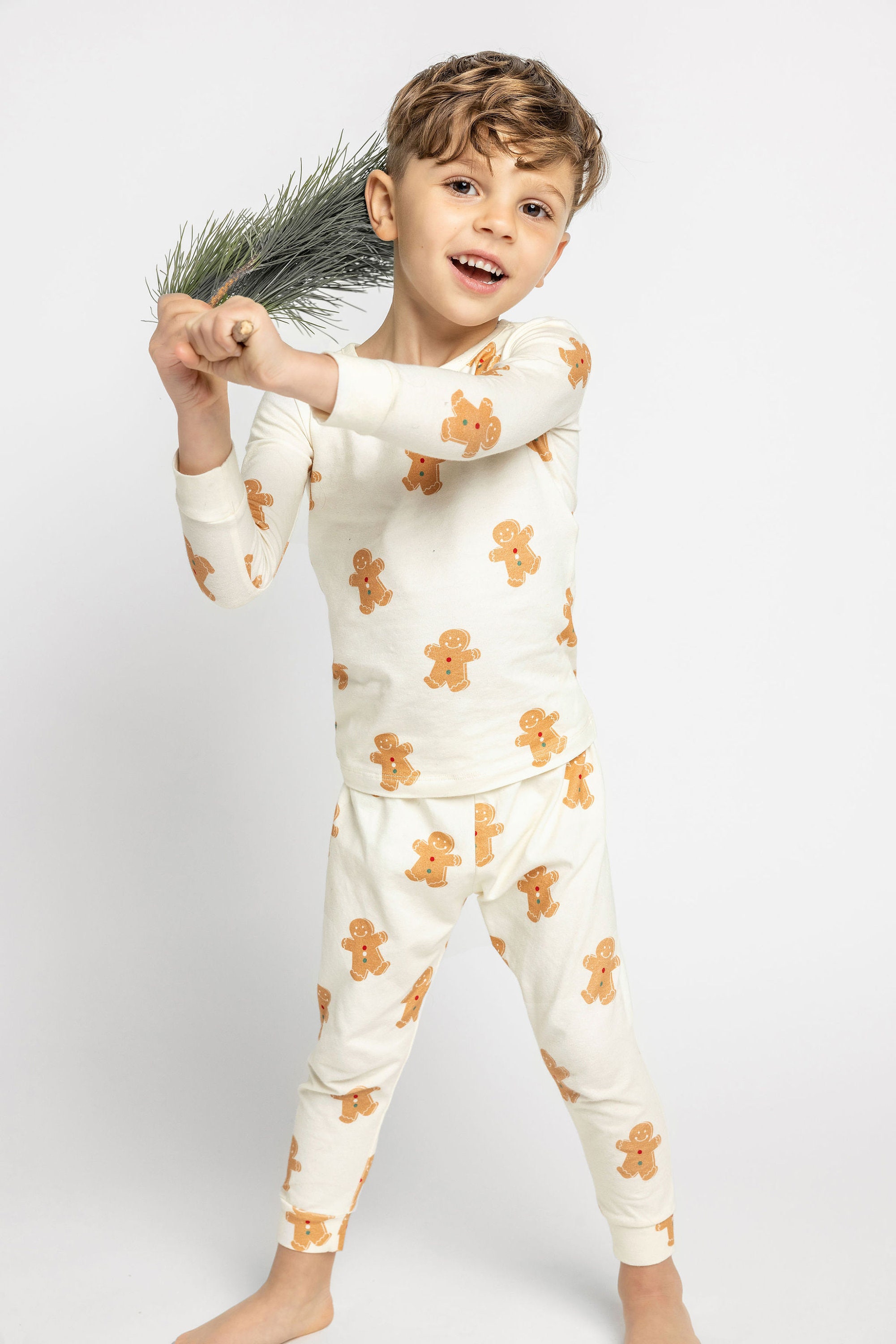 Gingerbread Cookie Two-piece Kids Pajama Set - Etsy