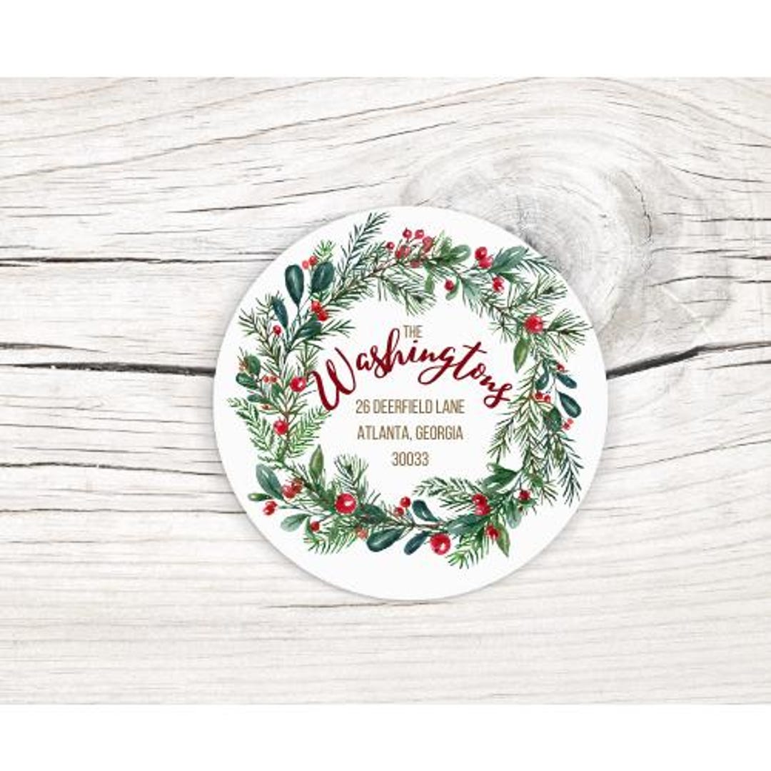Personalized Address Labels 2 Inch Round Stickers - Etsy