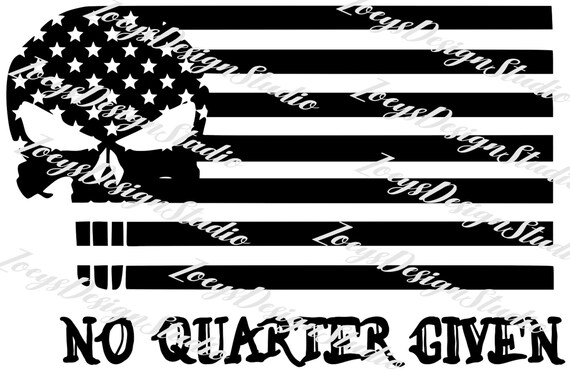Black Flag Skull No Quarter Given SVG/DXF File Cricut - Etsy