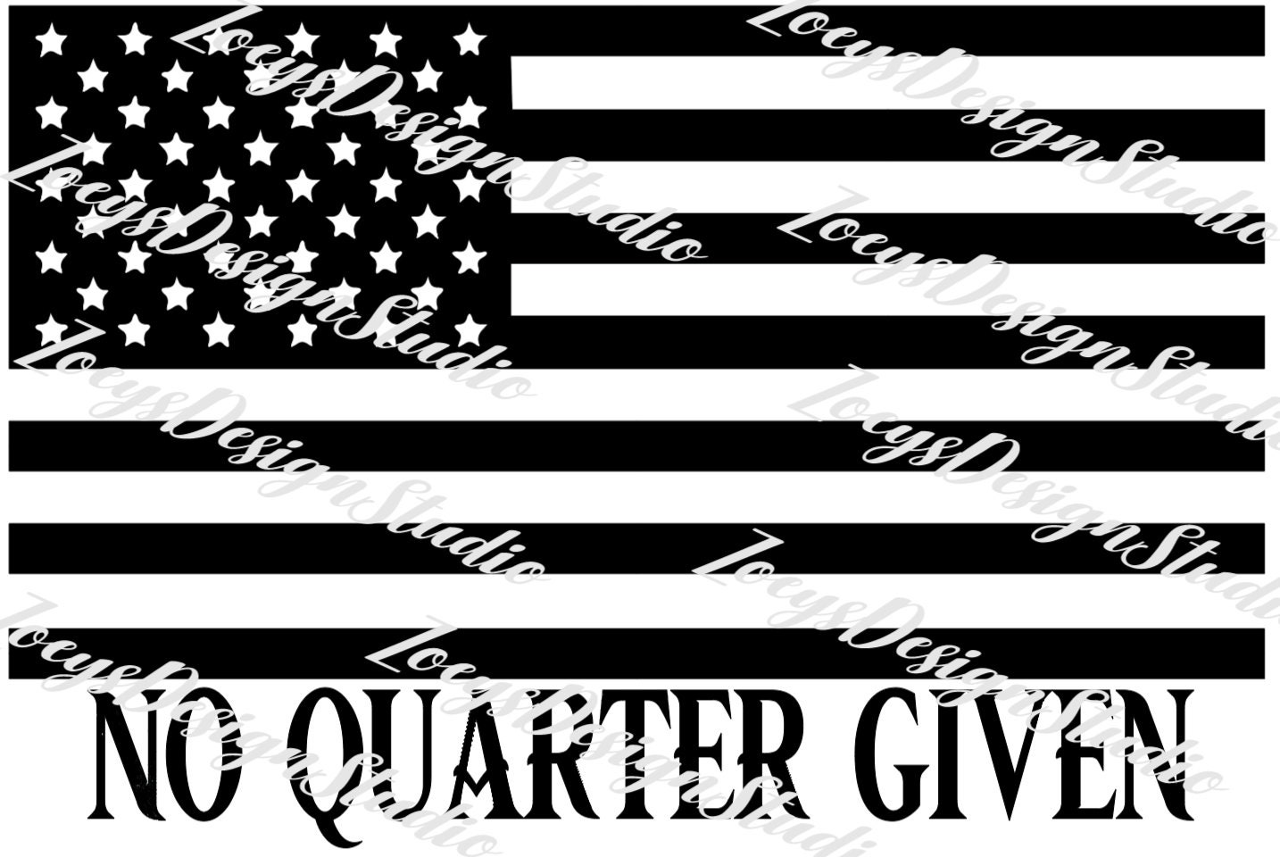 Black Flag No Quarter Given SVG/DXF - Etsy