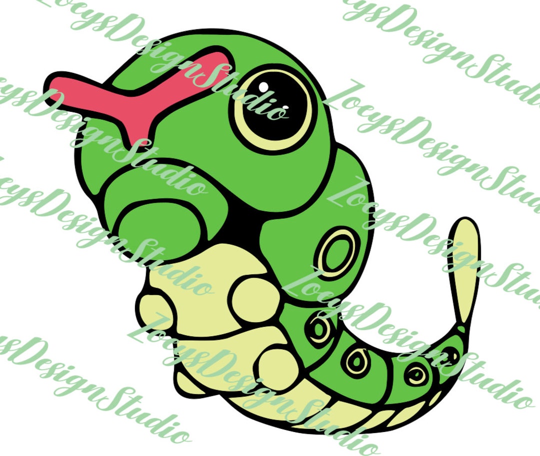 Caterpie Pokemon SVG/DXF/PNG - Etsy