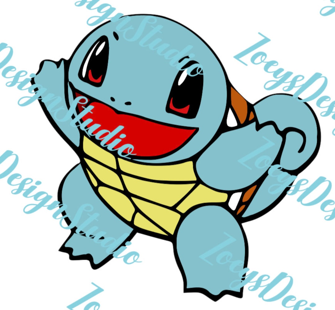 Squirtle Pokemon Svg Dxf Png File For Cricut Silhouette Etsy