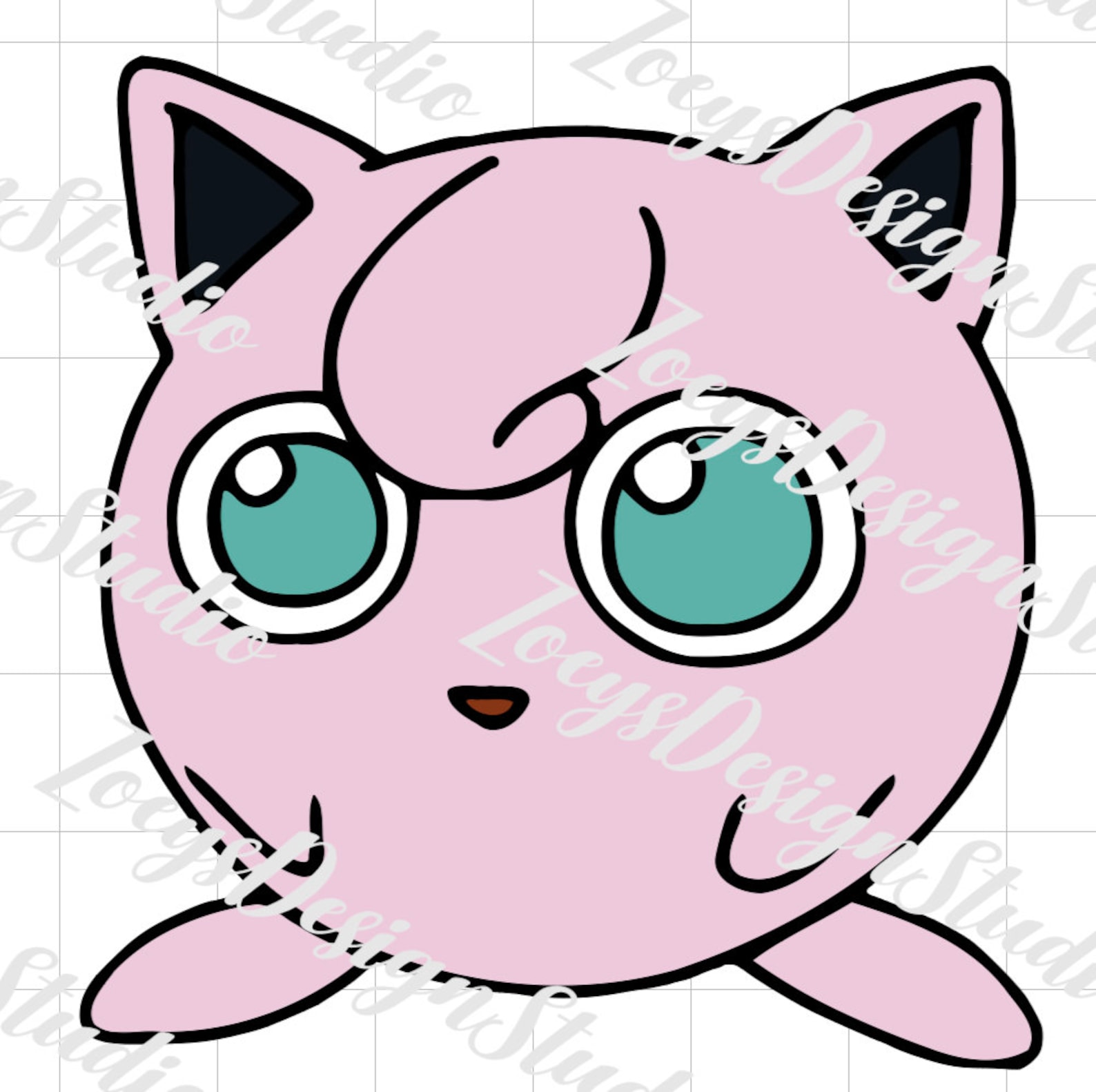 Jigglypuff Pokemon SVG/DXF/PNG Cricut Silhouette - Etsy