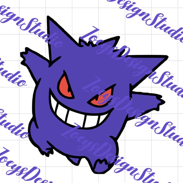Gengar Svg - Etsy