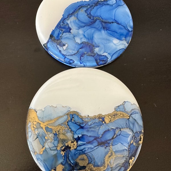 Alcohol Ink Coasters - Etsy