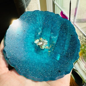 Abalone Shell Resin Trinket Dish, Resin Ring Dish, Jewelry Container ...