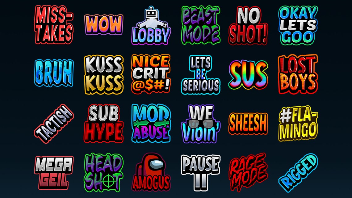 Custom Made Text Emotes for Streaming, Discord and Co. - Etsy