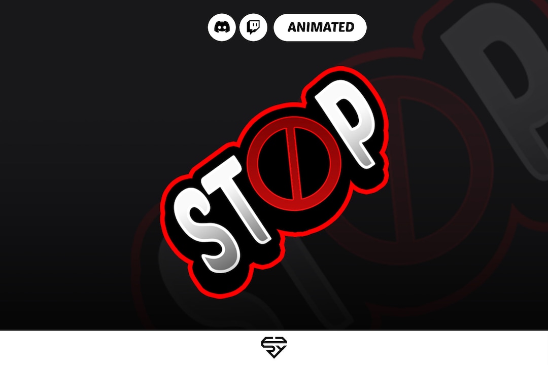 Text Emote - "stop" (STATIC + ANIMATED) | P2U | Twitch & Discord - Etsy