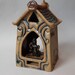 Stoneware Temple Shrine, Handmade Pottery Ceramic Temple, for Incense ...