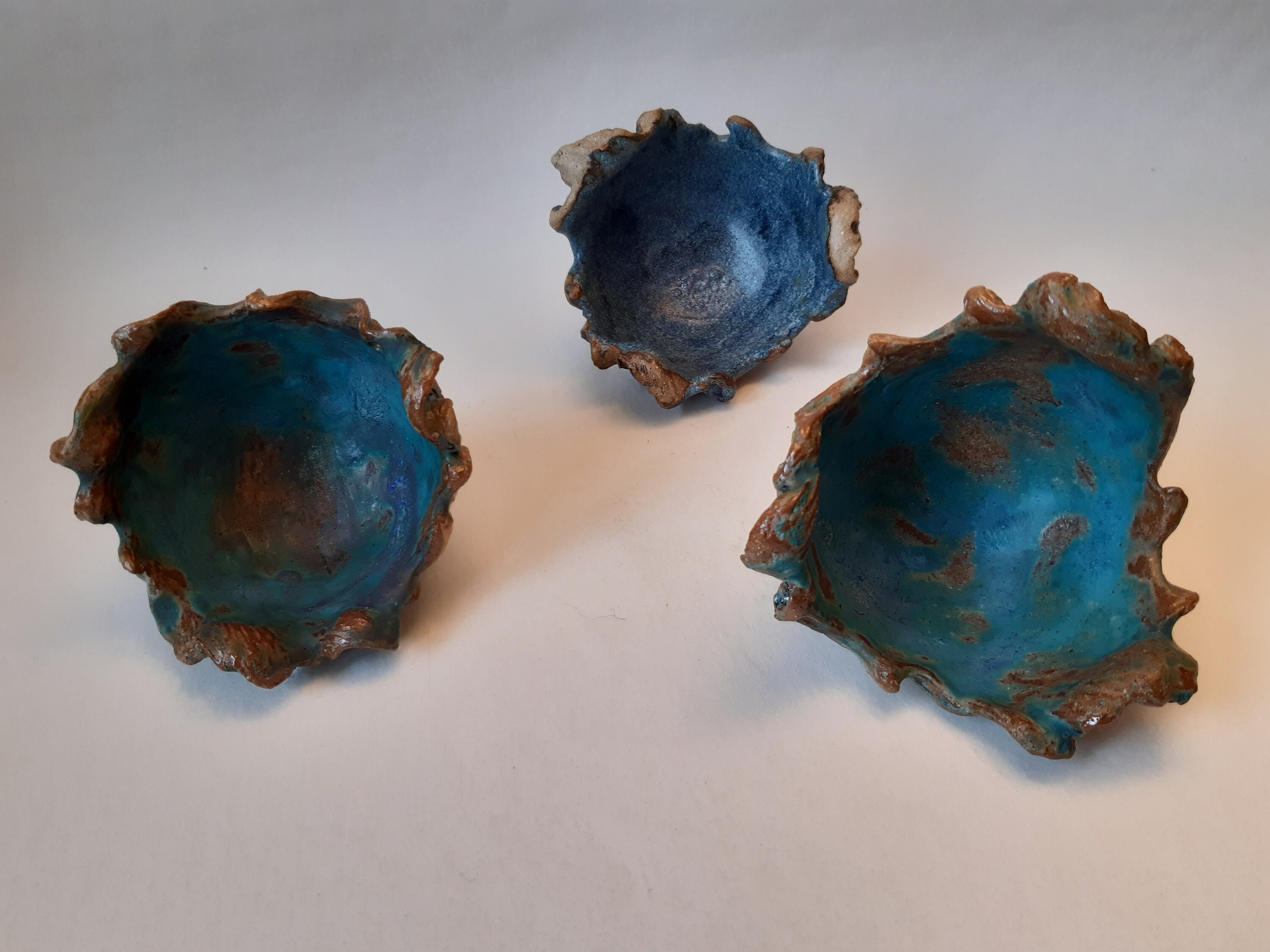 Stoneware Wave Helm Design Bowl, Handmade Pottery Ceramic Bowl, for ...