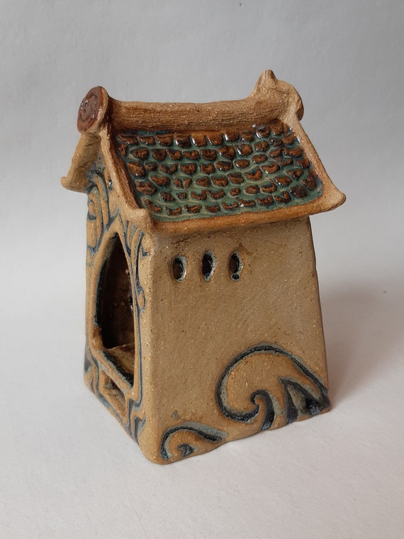 Stoneware Temple Shrine Handmade Pottery Ceramic Temple for | Etsy