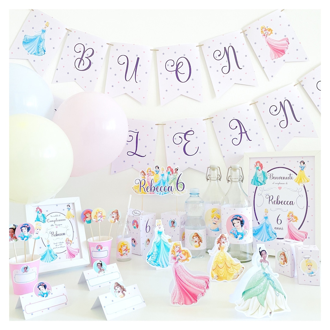 Party Kit - Princesses - Personalized Birthday - Theme Party - Setup ...