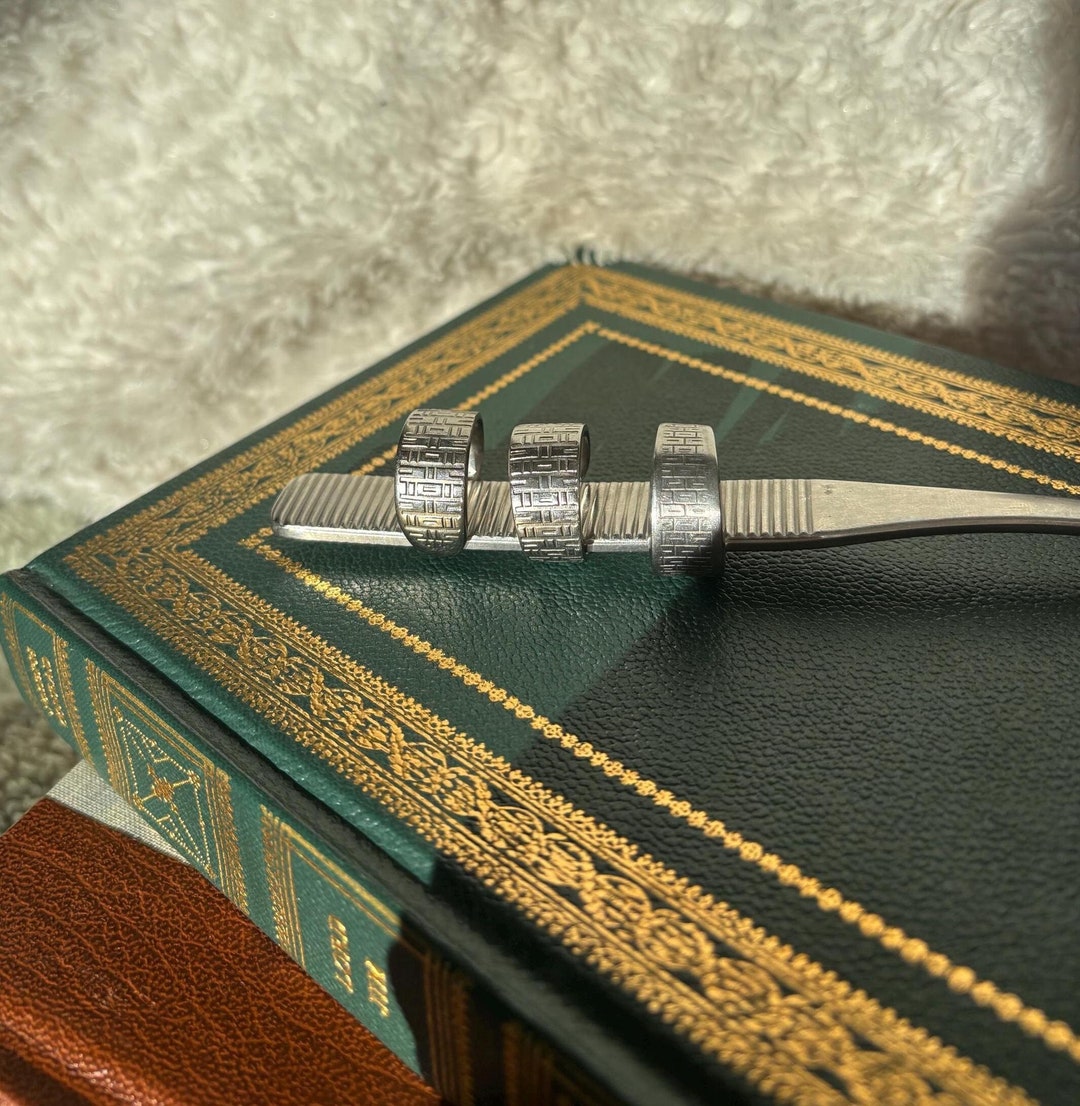 Vintage Cross-hatch Pattern Silver Spoon Ring - Etsy