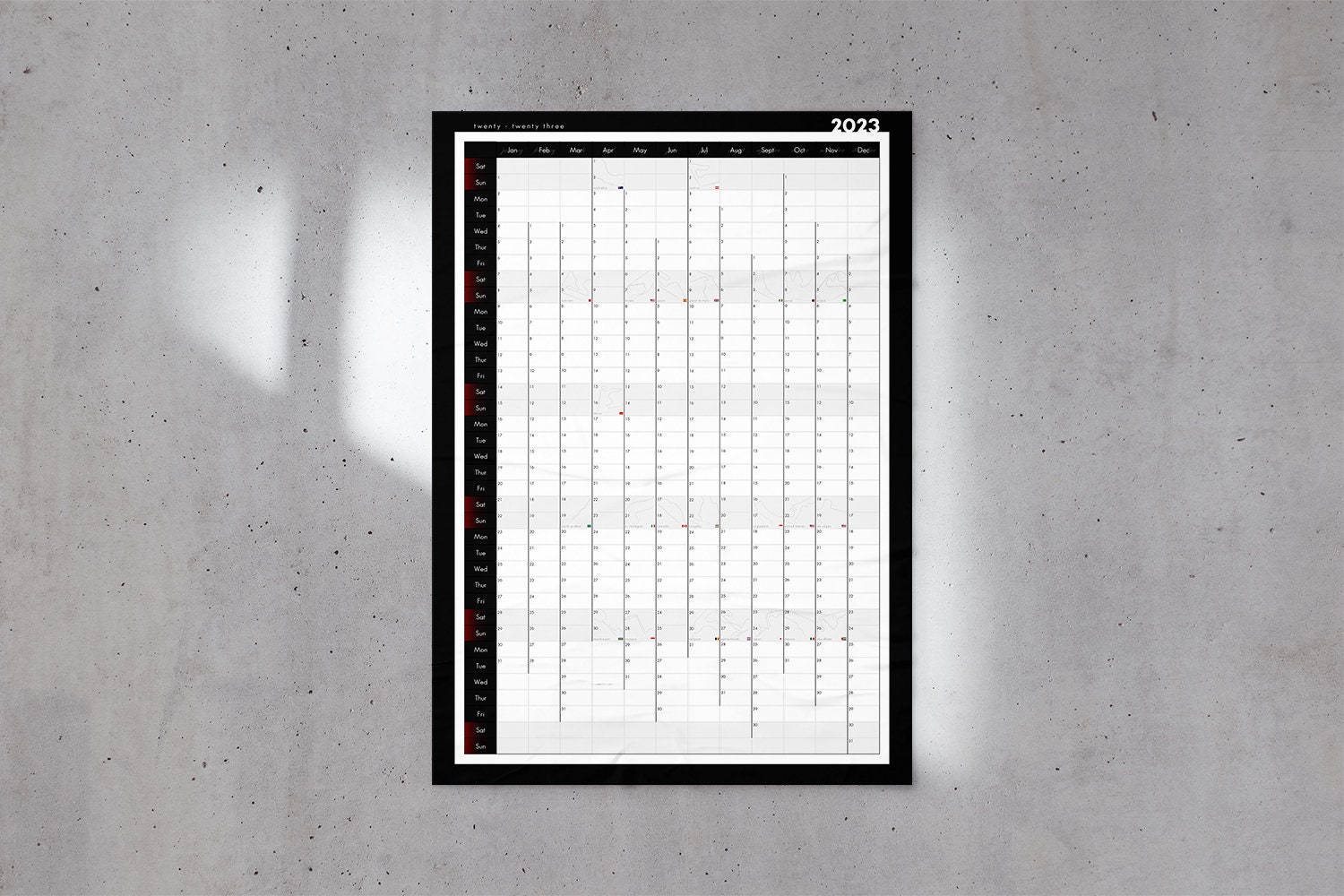 F1 2023 Season Calendar | Office Wall Planner | Formula 1 Poster Print ...