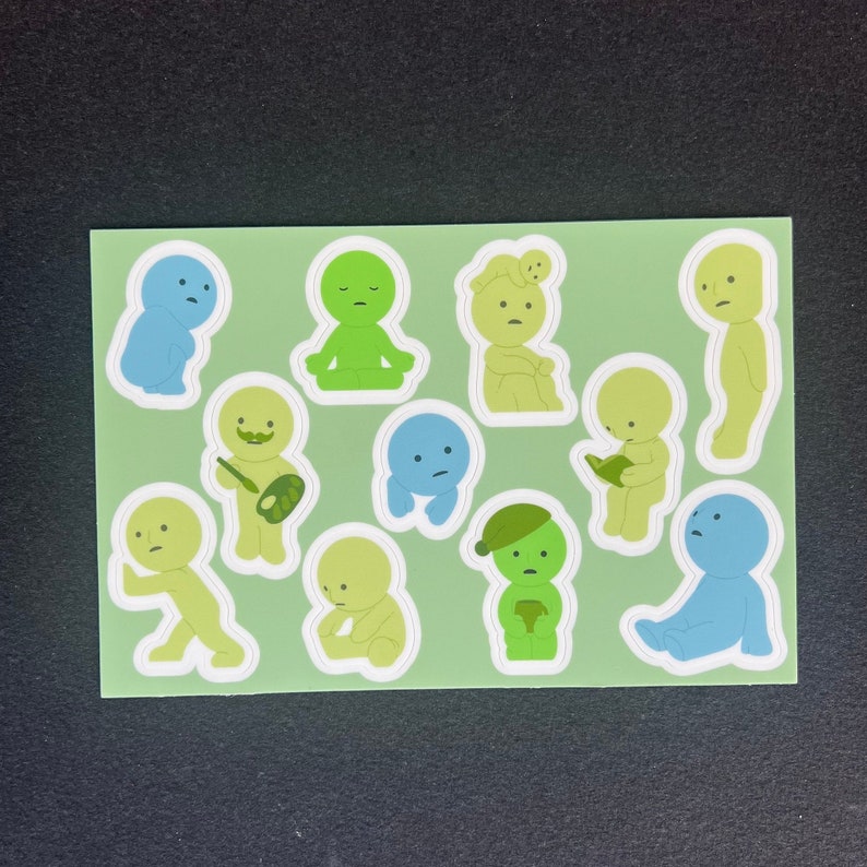 Smiski Matte Vinyl Sticker Sheet 2 - Etsy