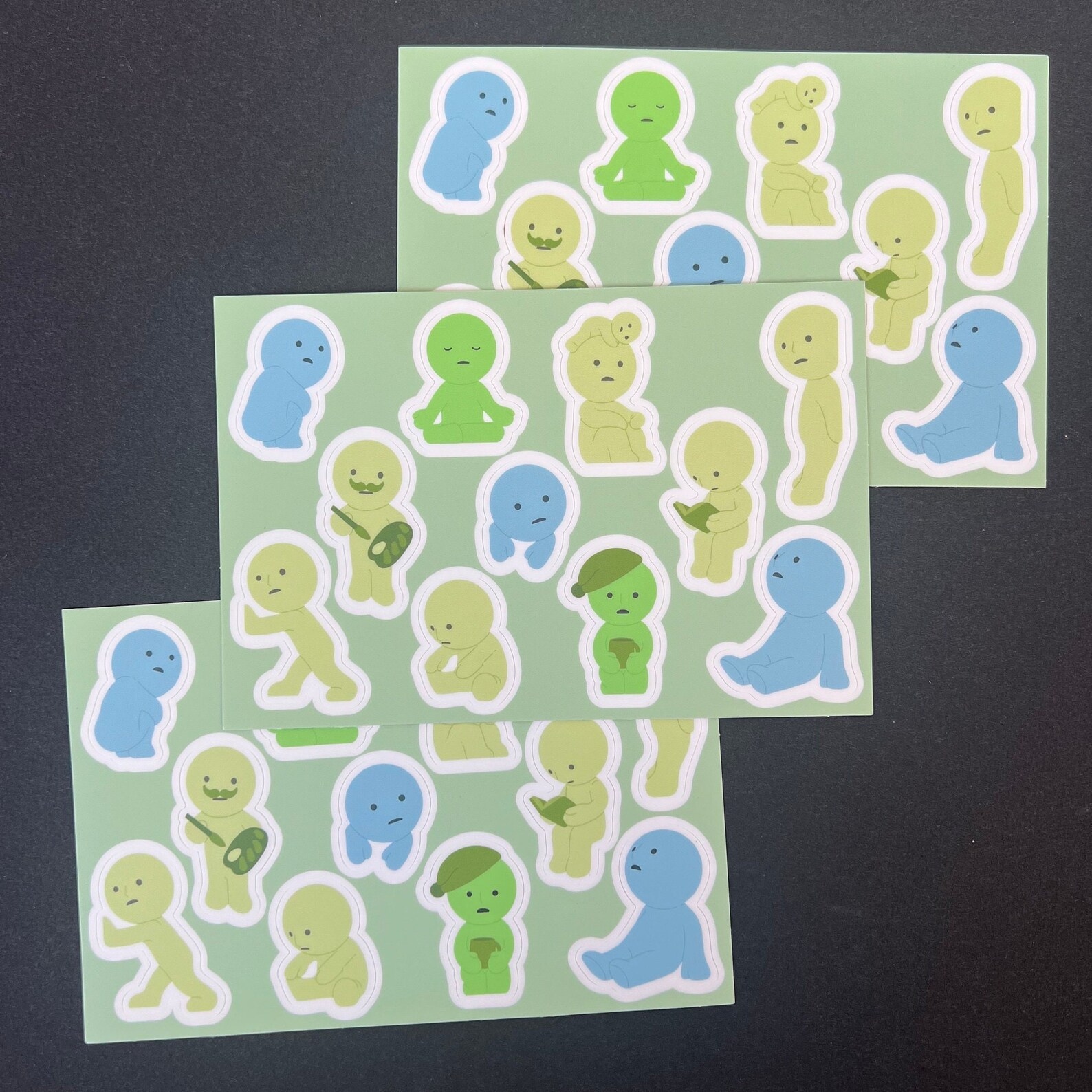 Smiski Matte Vinyl Sticker Sheet 2 - Etsy