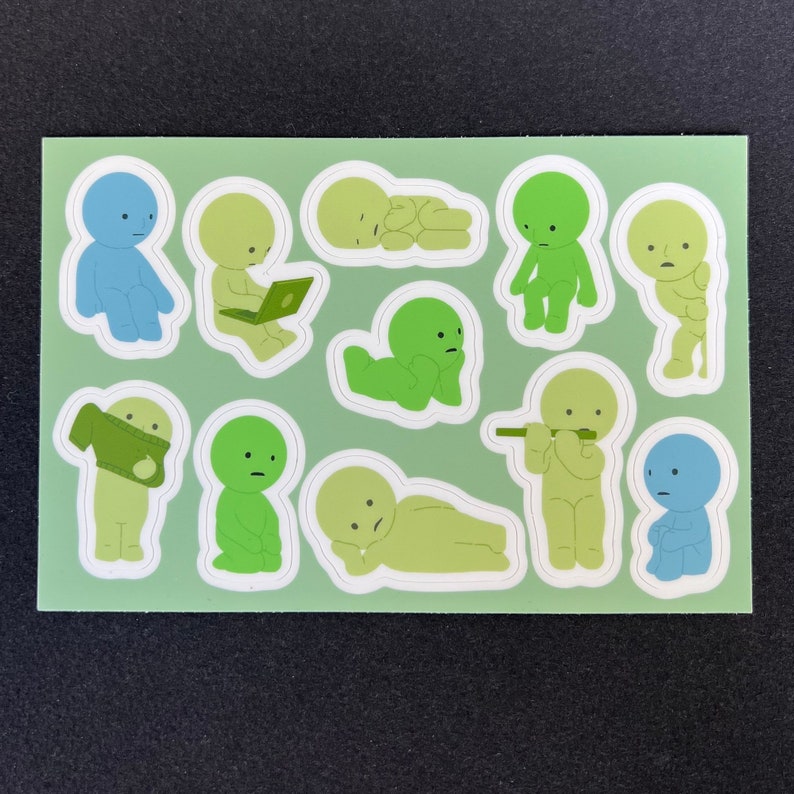 Smiski Matte Vinyl Sticker Sheet 1 - Etsy