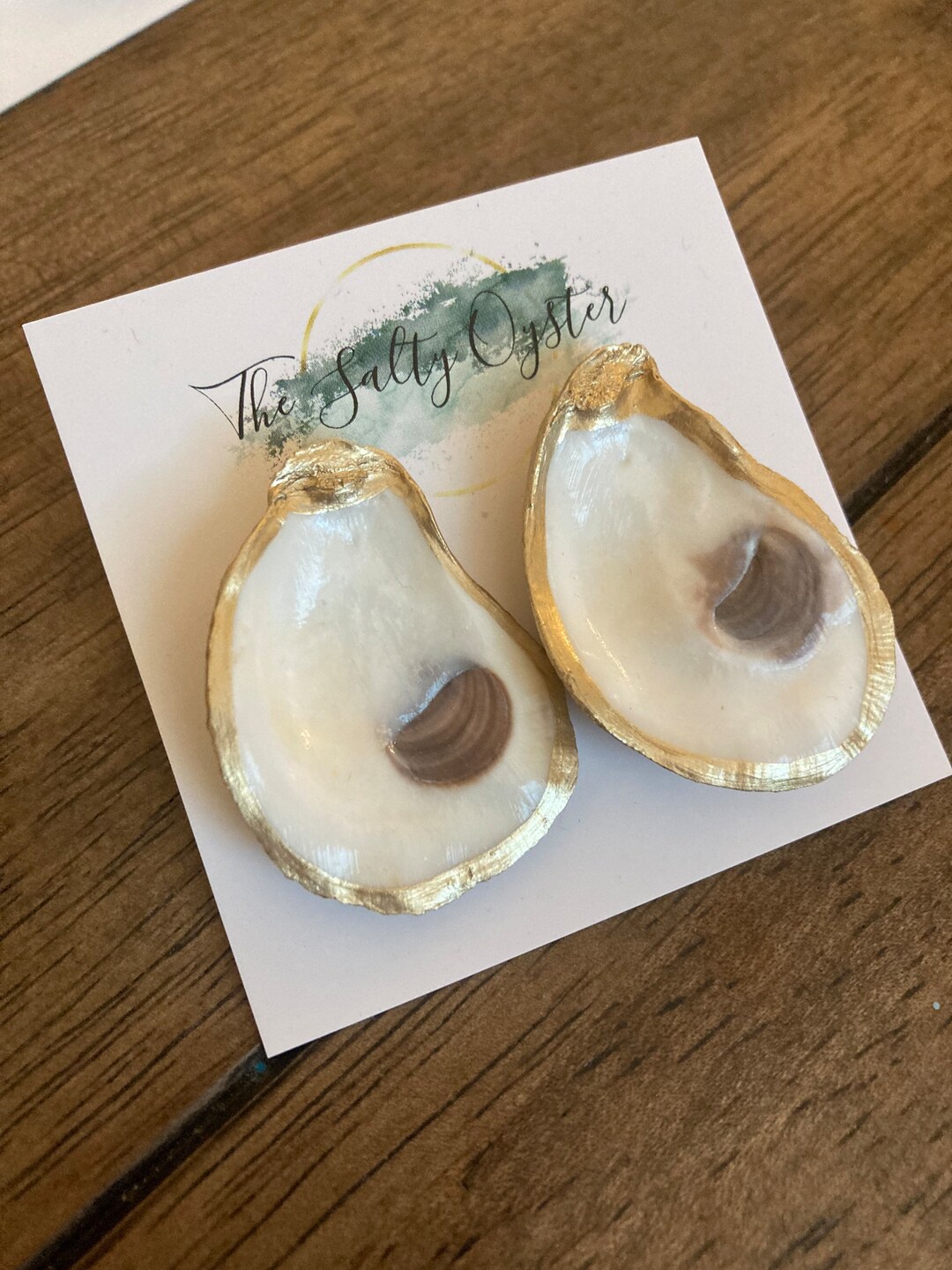 Large Oyster Shell Stud Earrings, Oyster Shell Earrings, Wedding ...