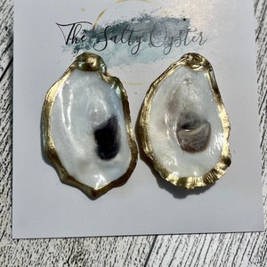 Oyster Shell Stud Earrings, Minimal Jewelry, Boho Jewelry, Natural Oyster Shells, Bridesmaids ...