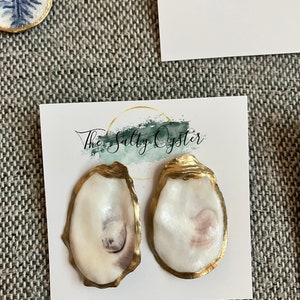 Oyster Shell Stud Earrings, Minimal Jewelry, Boho Jewelry, Natural Oyster Shells, Bridesmaids ...