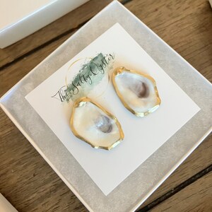 Oyster Shell Stud Earrings, Minimal Jewelry, Boho Jewelry, Natural Oyster Shells, Bridesmaids ...