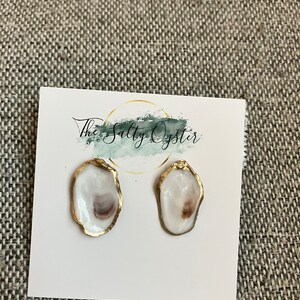 Oyster Shell Stud Earrings, Minimal Jewelry, Boho Jewelry, Natural Oyster Shells, Bridesmaids ...