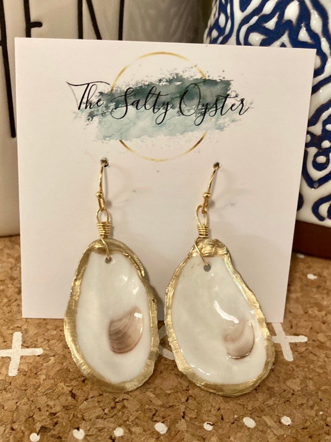 Beautiful Oyster Shell Dangle Earrings, Oyster Shell Earrings, Wedding ...