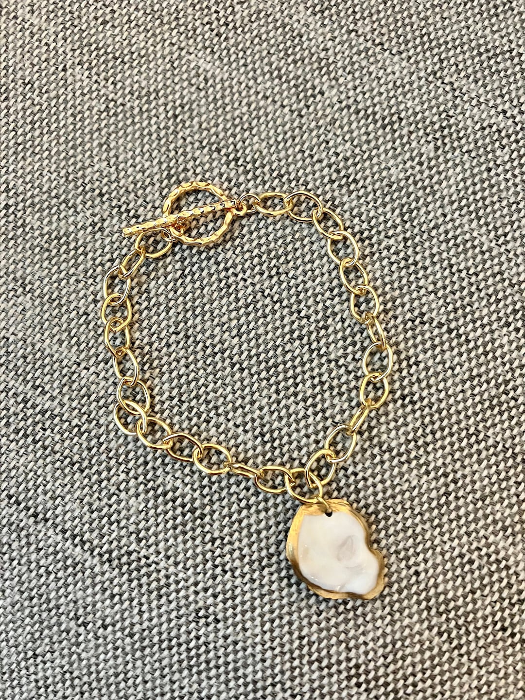 Beautiful Oyster Shell Bracelet, Oyster Shell Charm Bracelet, Wedding ...